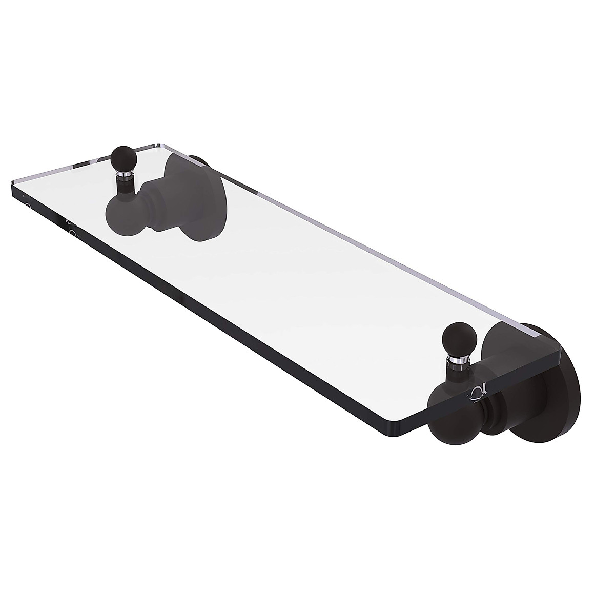 Allied Brass AP-1/16 Astor Place 16 inch Vanity Beveled Edges Glass Shelf, Oil Rubbed Bronze