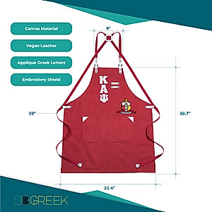 BBGreek Kappa Alpha Psi Official Vendor - Canvas and Vegan Leather Apron - Fraternity Paraphernalia