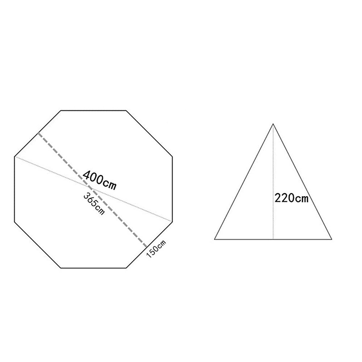 MCETO TX400PRO Teepee Hot Tent with Stove Jack Snow Skirt Lightweight Waterproof Winter Camping Hunting Hiking (Olive)