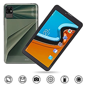 Android 10.0 Tablet, 7 Inch HD IPS Screen Tablet 2GB RAM 32GB Storage Kids Tablet Computer with Quad Core Processor, Bluetooth, WiFi, 3500mAh Battery, Dual Camera(Green)