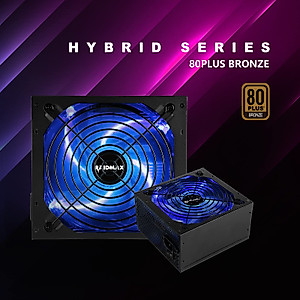 Raidmax Power Supply with Fan RX-530SS, Black/Blue