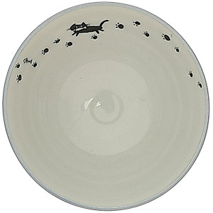 2 Pc Japanese Grey Crackle Baclk Cats Rice Bowl Set Includes 2 Bowls