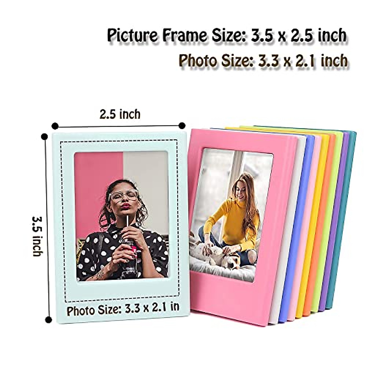 k Mini Photos Frame for Polaroid, Table Magnetic Picture Frames for Insta Mini Film, Fridge Magnetic Photo Frame, Picture Holders for Polaroid 3.3 x 2.1 inch