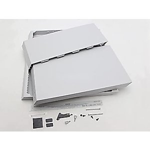 JMXLDS New Replacement Top Upper & Bottom Cover Full Housing Shell Case Cover for PS4 1200 CUH-1206 CUH-1209 CUH-12XX Console with Screws Stickers White