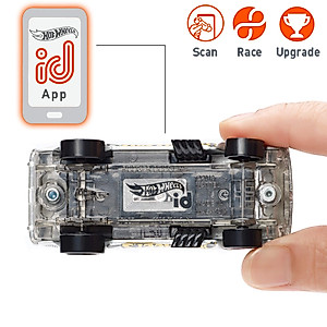 ​Hot Wheels id Vehicle​ Roger Dodger​ with Embedded NFC Chip, Uniquely Identifiable, 1:64 Scale, for Kids Ages 8 Years and Older