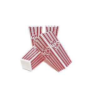 Popcorn Containers, Plastic Red & White Classic Movie Popcorn Containers, by Playscene (4, Red & White)