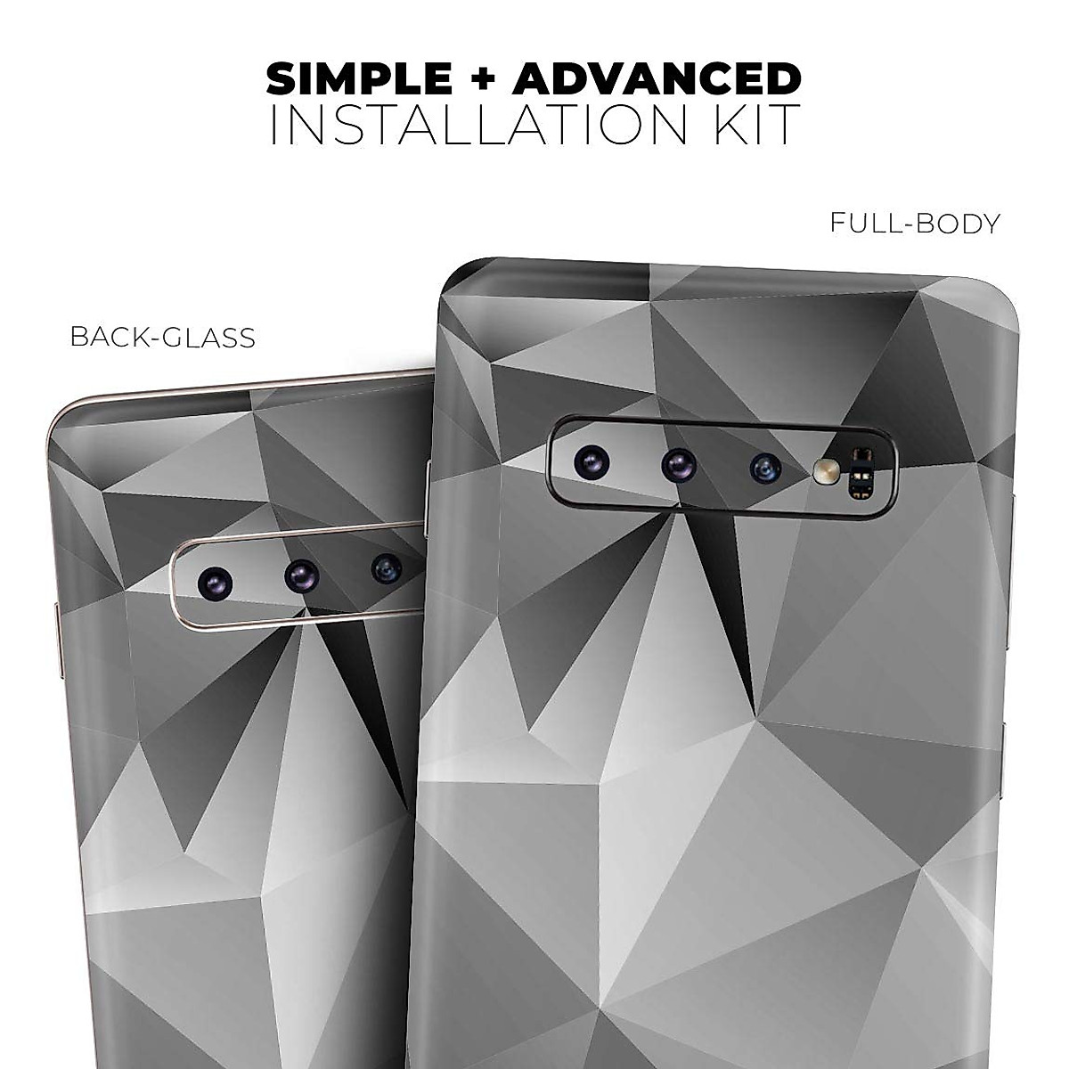 DesignSkinz Vector Black & White Abstract Connect Pattern Protective Vinyl Decal Wrap Skin Cover Compatible with The Samsung Galaxy S20 (Screen Trim & Back Glass Skin)