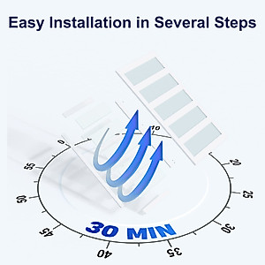 SmartStandard 42 x 84 inch Glass Barn Door with 7FT Brushed Nickel Sliding Hardware Track Kit, Waterproof PVC Coating, White, 5-Panel Glass
