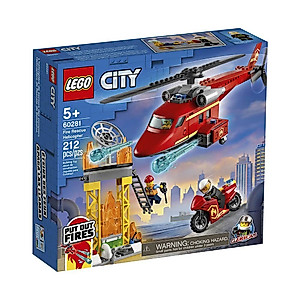 LEGO City Fire Rescue Helicopter 60281 Building Kit; Firefighter Toy and Fun Playset for Kids, New 2021 (212 Pieces)