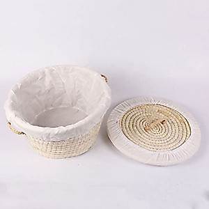 DOITOOL 1Pc Home Handmade Woven Food Storage Basket Eggs Storage Knit Basket (Beige) Practical Warmer Ourdoor Indoor
