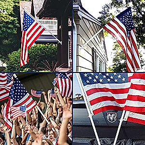 White Flag Poles for Outside House - 5ft Tangle Free Flag Pole for House,Heavy Duty Metal Flagpole Hardware for 3x5 American Flags,Outdoor Flagpoles Mount for Porch,Car,Truck,Boat (Without Bracket)