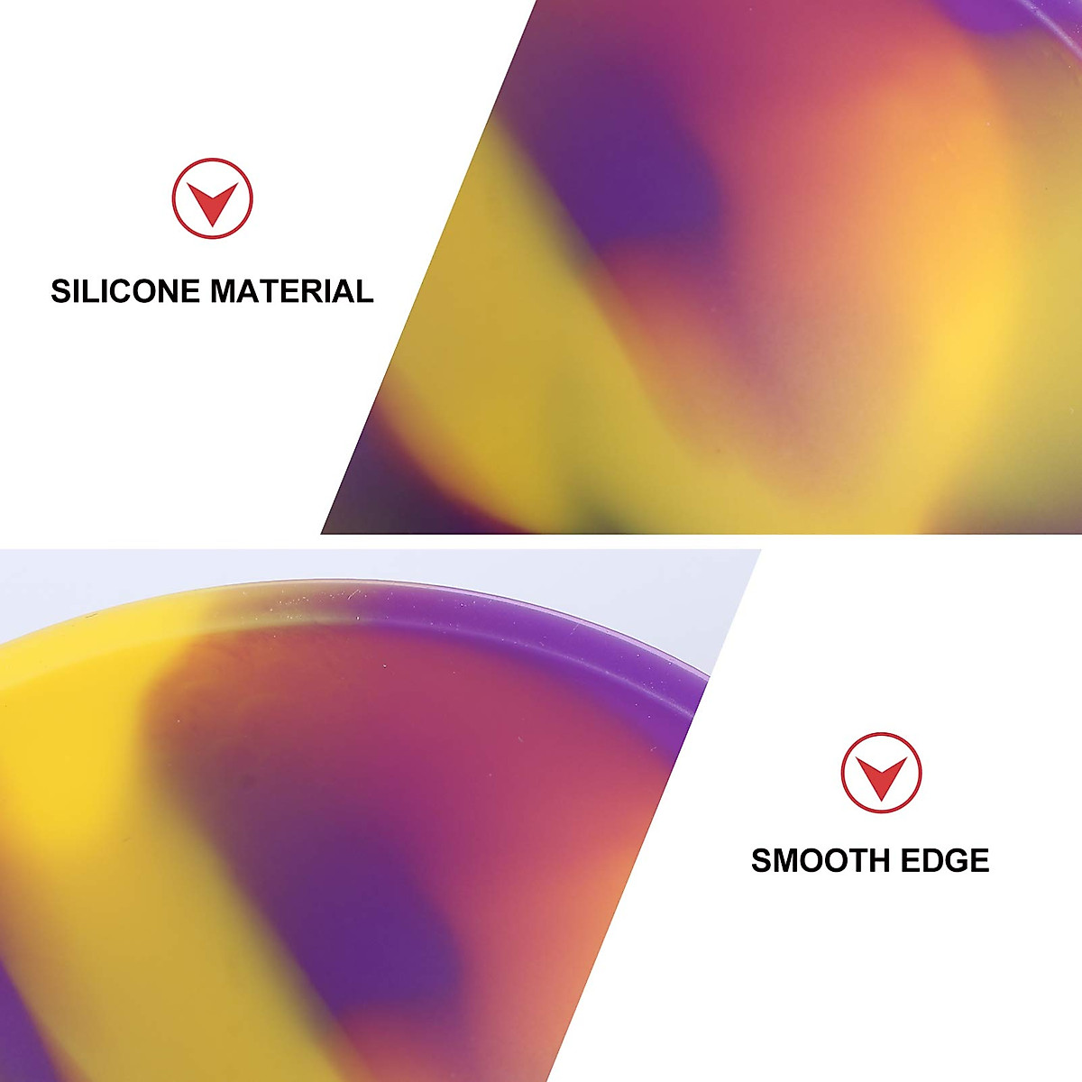 Cabilock 5pcs Rice Bowls Silicone Bowls Storage Bowls Seasoning Bowl Small Silicone Bowls (Mixed Pattern)