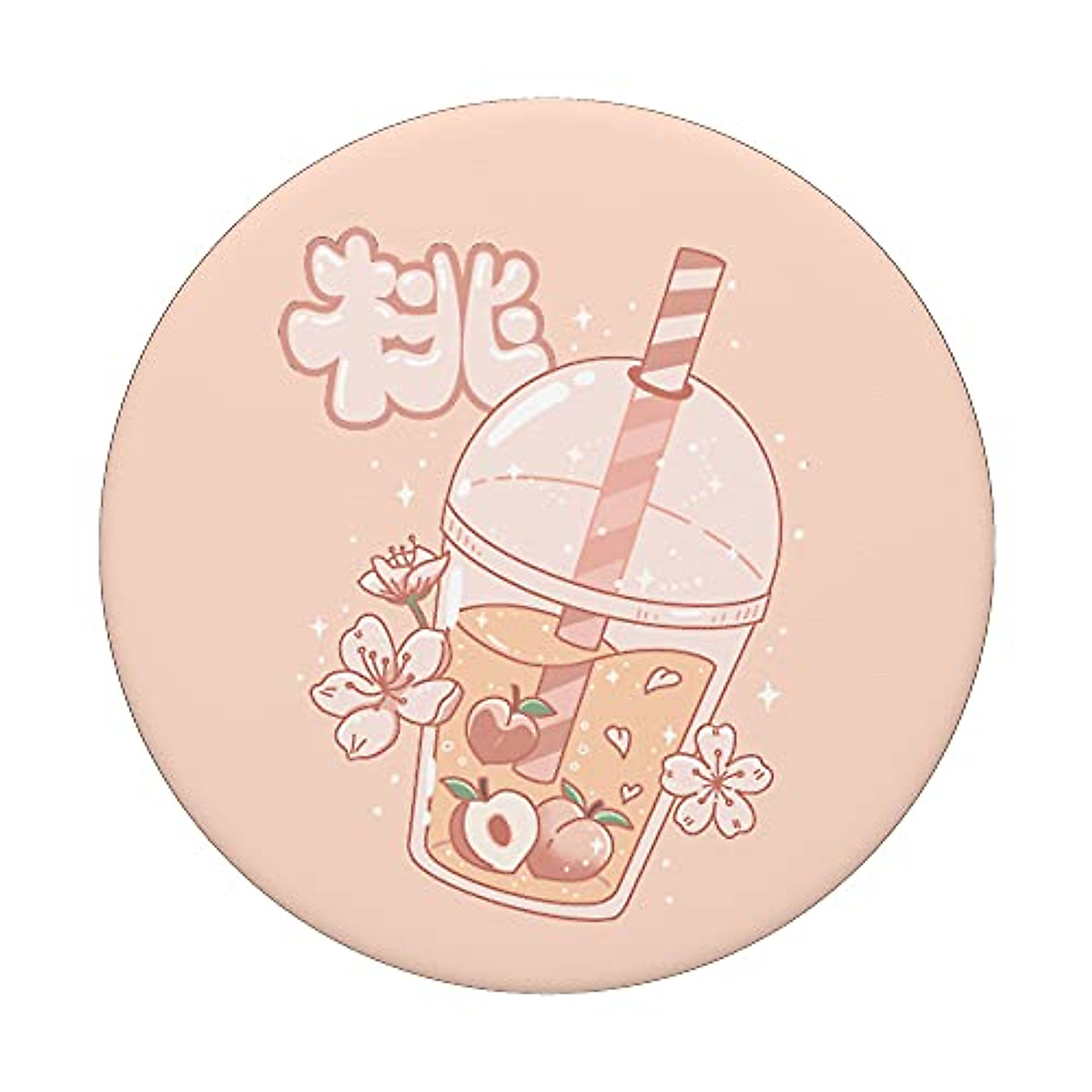 Peach Juice Tea Cute Kawaii Harajuku Aesthetic PopSockets Swappable PopGrip
