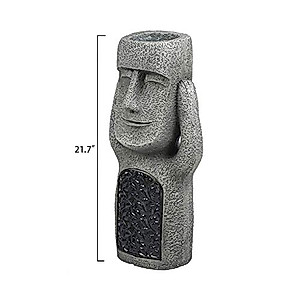 VELIHOME Outdoor Statues Decoration,Statue Path,Pathway Statues,Path Outdoor Statues,See Hear Speak No Evil Garden Easter Island Statues,Creative Garden Resin Sculpture Outdoor (C)