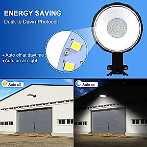 papasbox LED Barn Light 100W, Dusk to Dawn Outdoor Lighting with Photocell,5000K 12000LM Daylight,IP65 Waterproof Security Area Lights for Yard,Garage,Street