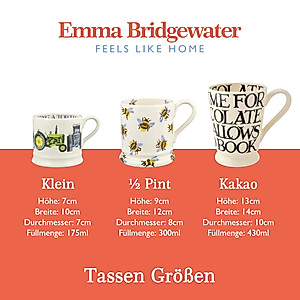 Emma Bridgewater Handmade Ceramic Purple Toast Strong Women Script Gift Half-Pint Coffee and Tea Mug