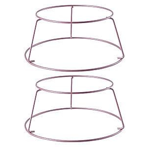 DOITOOL 2Pcs Bread Cooling Rack Stainless Steel Non Stick Cooking Stand Cookies Cakes Drying Rack Bread Storage Holder Baking Supplies Rose Gold