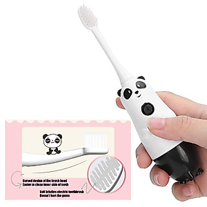 POCREATION Sonic Electric Toothbrush, Soft Bristles Tooth Brush, Panda Pattern Teeth Brush, Electric Kids Toothbrush, Oral Caring Tool for Children