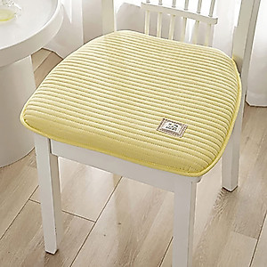 GYL-JL Seat Cushions for Kitchen Chairs (Set of 2) Seat Pads for Dining Chairs ​Non Slip Dining Chair Cushions U Shaped Indoor Outdoor Dining Chair Pad (Color : Yellow)