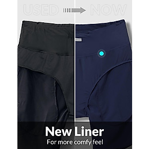 BALEAF Women's 5" Workout Shorts Gym Running Shorts Athletic with Liner High Waistband Quick Dry Sports Zipper Pockets Navy S