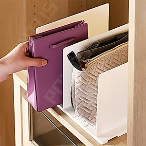 ALUKAP Storage Box Moveable Handbag Organizer Divider Boards Dishes Books Bag Storage Display Rack Plastic Wardrobe Divider Shelf for Tote Bags