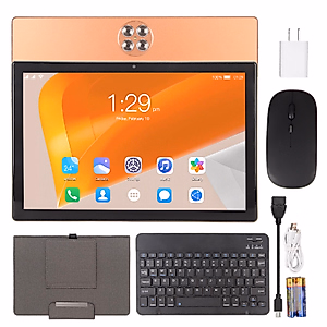 HEEPDD GPS Tablet, 10.1 Inch 5G Orange WiFi Digital Tablet for Reading and Entertainment (US Plug)