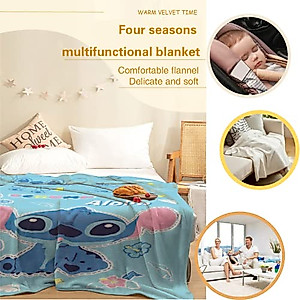 Cartoon Anime Blankets Soft Flannel Throw Blanket Gifts Suitable for Kids and Adults,Warm Home Bed Sofa Christmas/Halloween Blanket Suitable for All Season（50"X40"）