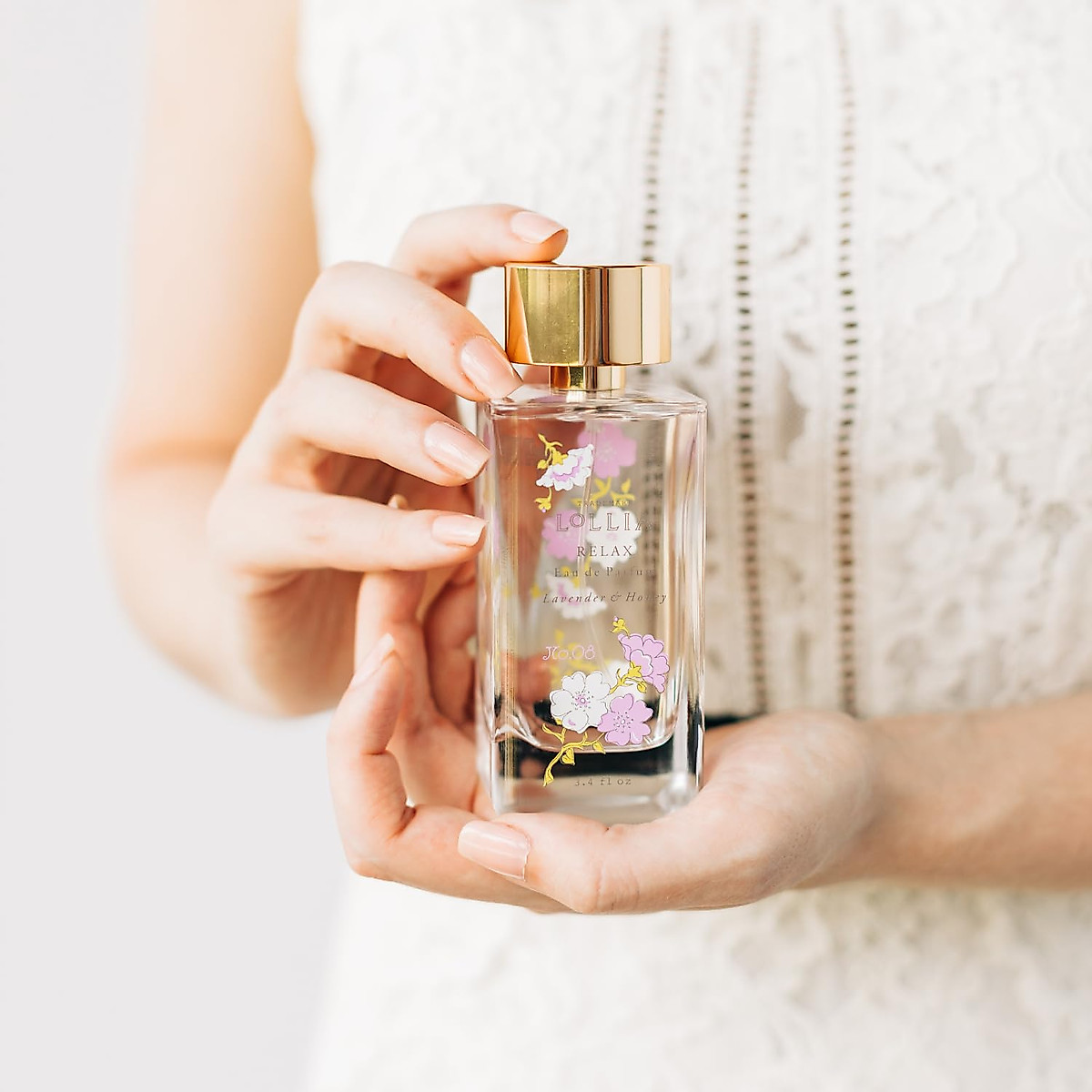 LOLLIA Relax Eau de Parfum, 3.4 fl. oz. - Women's Fragrance with Lavender & Honey, White Orchids, Indian Amber & Tahitian Vanilla