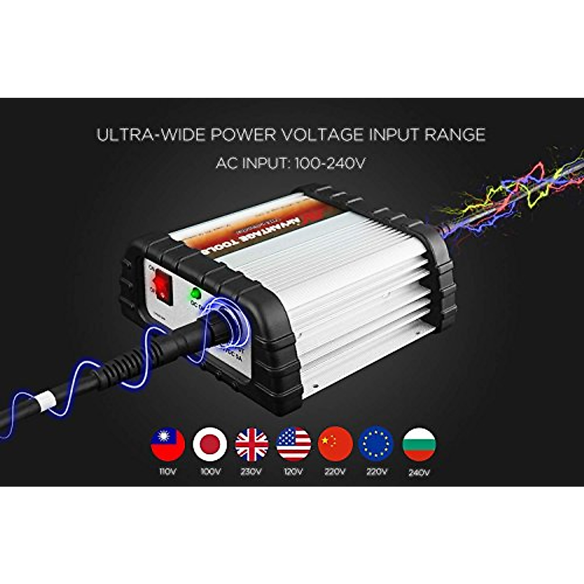 AirVANTAGE Palm-Style, Industrial-Grade Electric Sander Kit with Power Supply CENTRAL-VACUUM with Low-Profile Pad (5": 3/16- PSA Vinyl)