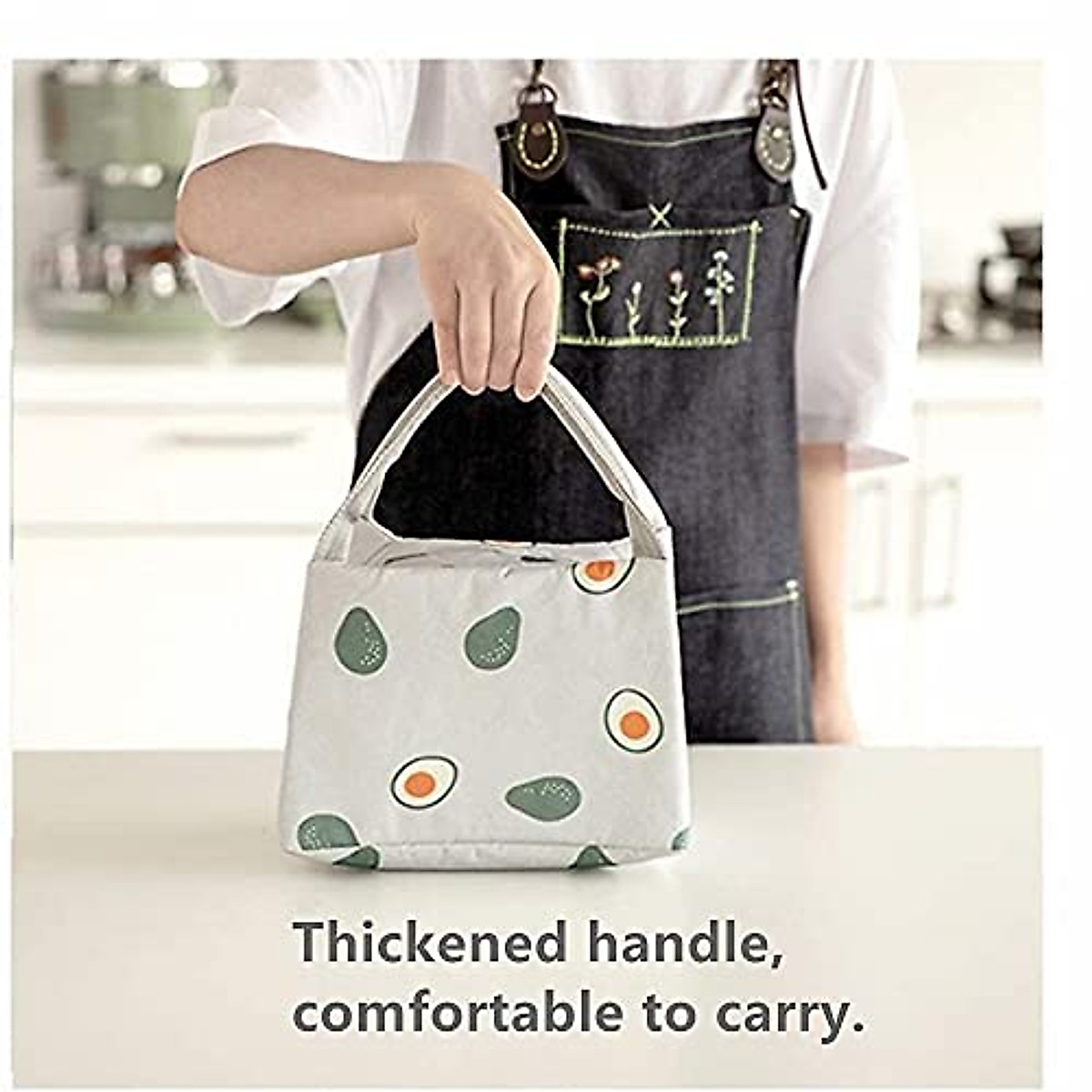 Markar Insulated Lunch Bag for Women and Men,,Reusable Meal Prep Lunch Box for Work,Adult Portable Tote Lunchbox with Comfortable Handle Belt,Orange