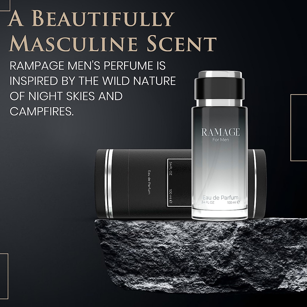 Regal Fragrances Mens Cologne Ramage - Inspired by the Scent of Dior's Sauvage - Earthy, Woody Tonka Bean and Sandalwood Scent (100 ML)