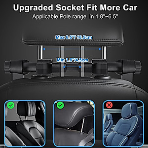 Heapany [Upgraded] Car Headrest Pillow, Head Support Neck Pillows, Roadpal Adjustable Sleeping Headrest for Kids Adults Travel