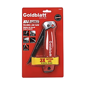Goldblatt Folding Drywall / Sheetrock Saw, Jab / Hand Saw with Soft Grip Handle, for Wallboard, Plywood and PVC