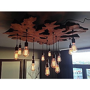 CTKcom Vintage Edison Light Bulbs(2 Pack)- 40W ST58 Vintage Squirrel Cage Filament E26/E27 Base,Antique Incandescent Bulb,Vintage Teardrop Top Lamps for Home Light Fixtures E26/E27 110V-130V