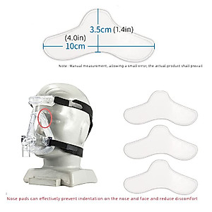 Nasal Pads for CPAP Mask,Nose Protector for mask,CPAP Nose Gel Pads Against Irritation and Soreness Custom Design and Can Be Trimmed to Size Fit for Most Masks(5 Pack)