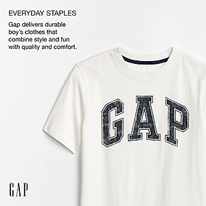 GAP Baby Boys Short Sleeve Logo T-Shirt T Shirt, Navy Heather, Medium US