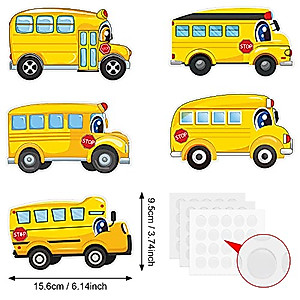 Colorful School Bus Cut-Outs for Classroom & Events | 45 Pieces