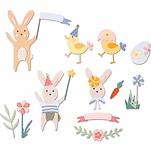 Sizzix Thinlits Die Set 23 Pack Easter Celebration by Lisa Jones, Multicolor