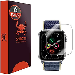 Skinomi Screen Protector Compatible with Apple Watch Series 6 (40mm)(6-Pack) Clear TechSkin TPU Anti-Bubble HD Film