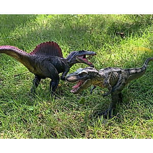 Gemini&Genius Dinosaur Toys Tyrannosaurus Rex and Spinosaurus Dinosaur World Action Figures, Great Birthday Gift, Collection, Cake Topper, Party Supplies, Room Decor for Kids 3-12 Years Old