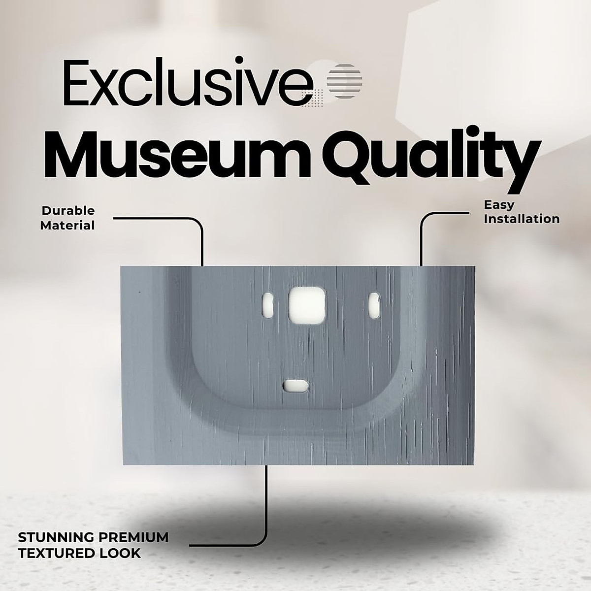 Harbor Gray Square Wall Plate for Ecobee Smart Thermostat Enhanced and Premium Cover Trim Backplate