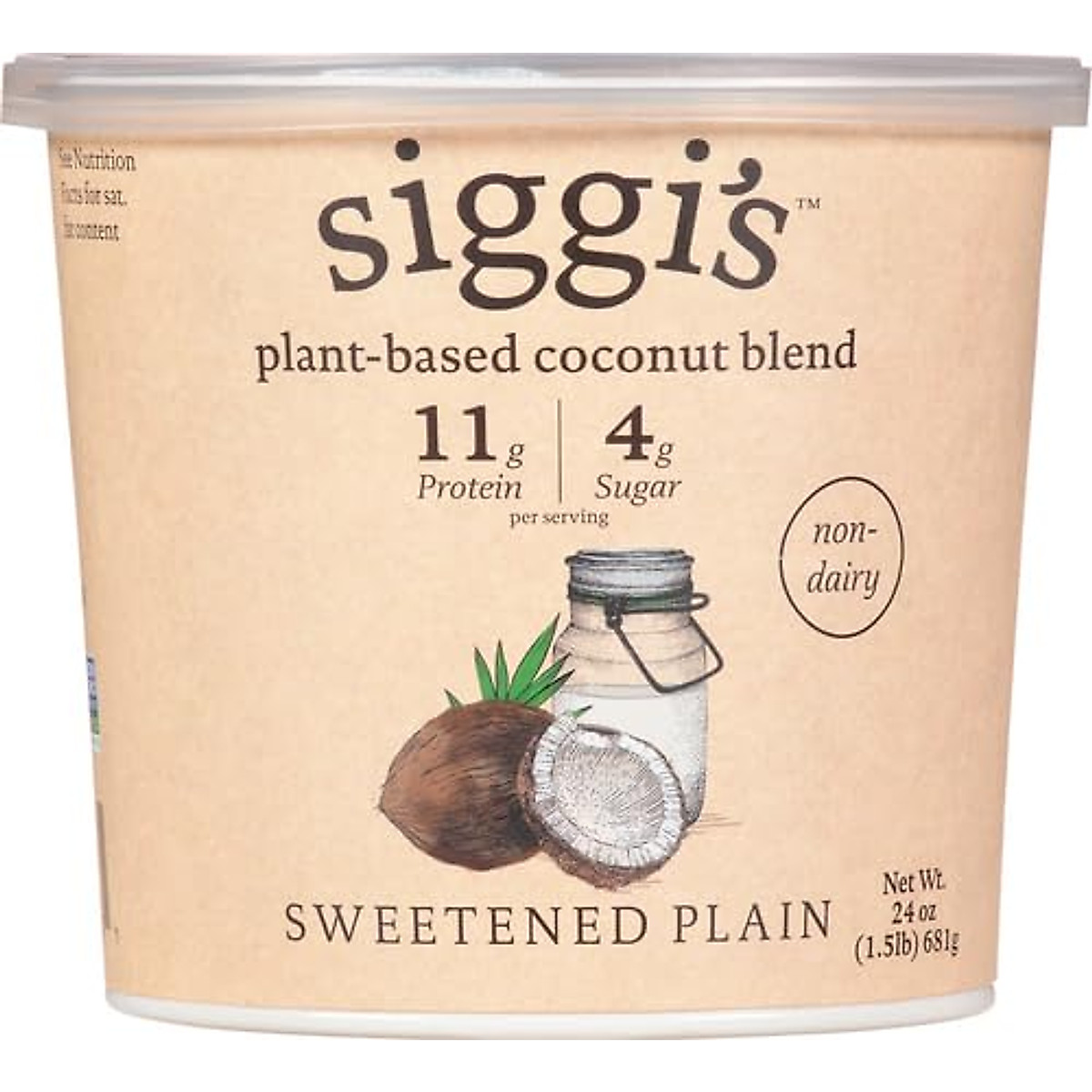 siggi's Plain Plant Based Yogurt, 24 OZ