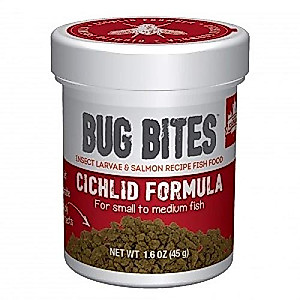 Fluval Bug Bites Cichlid Formula for Small/Medium Fish, 1.59-Ounces