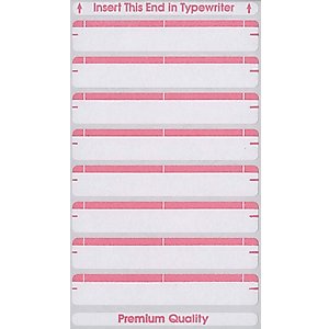 Maco Color Coded Typewriter File Folder Labels (MACFFL11), Coral