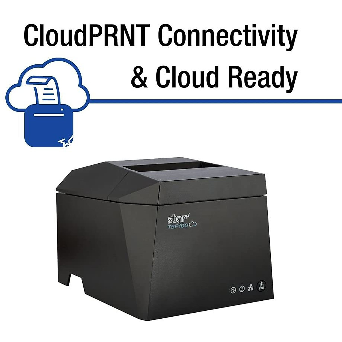 Star Micronics TSP143IVUE USB/Ethernet (LAN) Thermal Receipt Printer with Android Open Accessory (AOA), CloudPRNT, Cutter, and Internal Power Supply - Gray (Renewed)