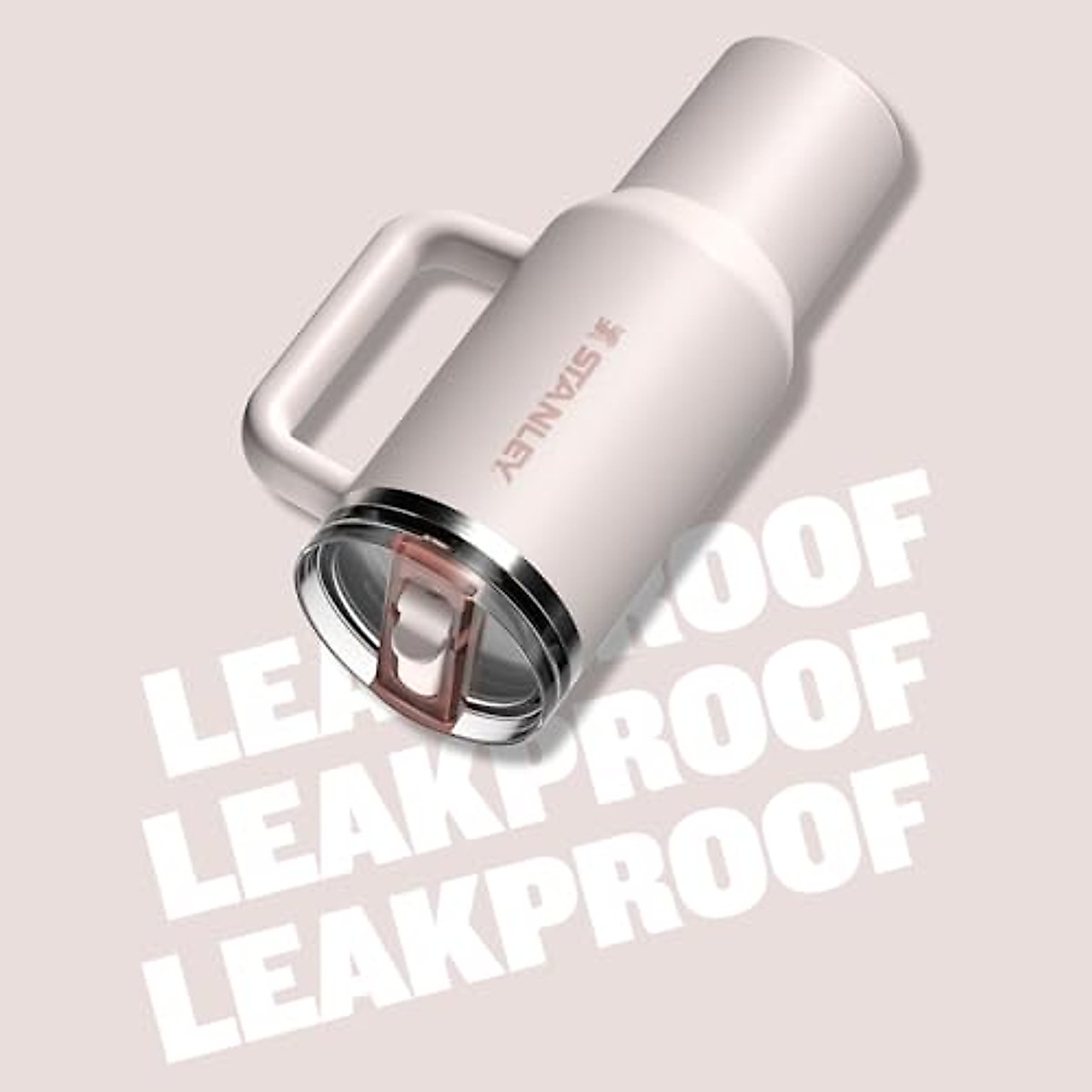 Stanley Quencher ProTour Flip Straw Tumbler with Leakproof Lid 30 oz | Built-In Straw & Handle | Cupholder Compatible for Travel | Insulated Stainless Steel Cup | BPA-Free | Rose Quartz