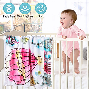 SUKOON Milestone Blanket for Baby Boy/Girl | Large - 47L x 40W | Personalized Baby Month Blanket with Hot Air Balloon Marker and Bib