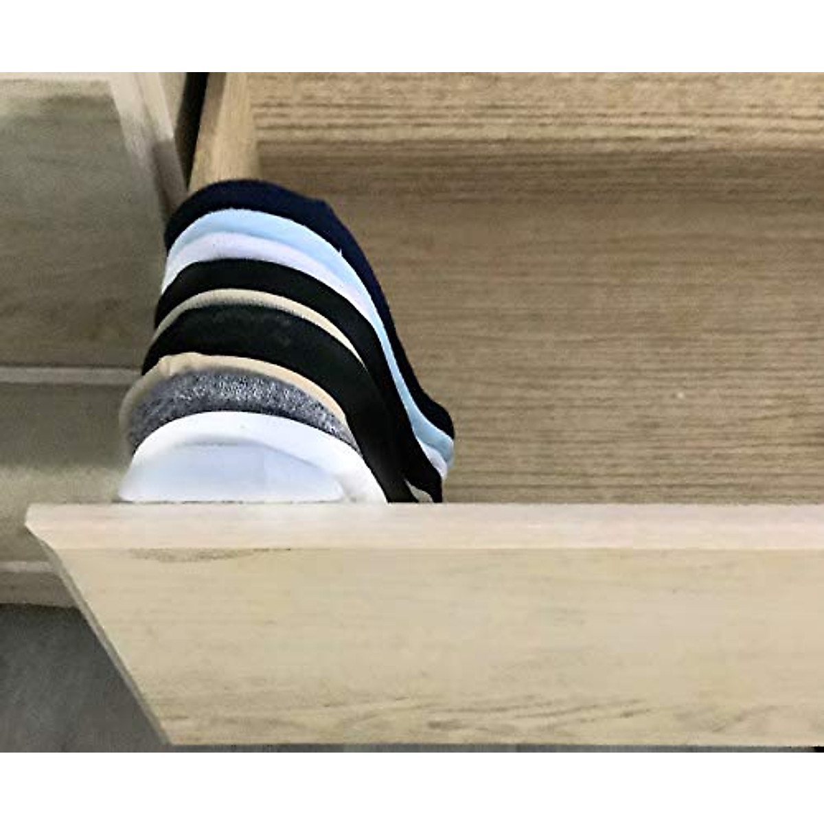 FootieTree (Black, 8) No Show Sock Underwear Drawer Organizer. Classic Rosie Collection, Holds About 10 Pairs. Wear Each Pair Over The FootieTree & Place in The Drawer.