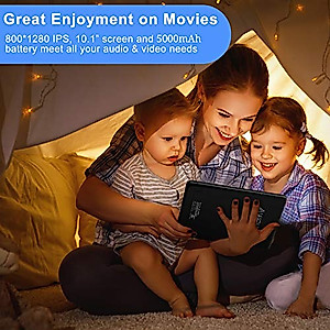 AWOW Tablet 10.1 inch Android Tablet, 1.5GHz Quad Core, 2GB RAM, 16GB ROM, 1280 x 800 HD IPS, 0.3MP & 2MP Camera, Android 10（Go Edition）, 2.4G WiFi, Bluetooth 4.0, 5000mAh Battery Capacity