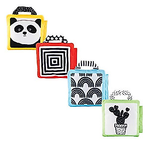 Sassy Reversible Soft Sensory Activity Panels, 4Count, Ages 0+